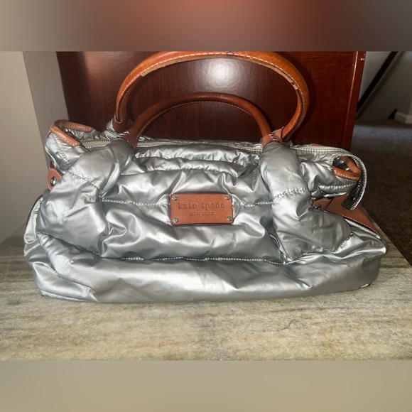 kate spade | Bags | Kate Spade New York Silver Metallic Space Age Purse ...
